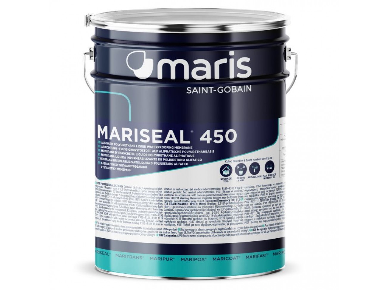 MARIS POLYMERS MARISEAL 450 GREY 17kg - Αλοιφατική, υγρή ...