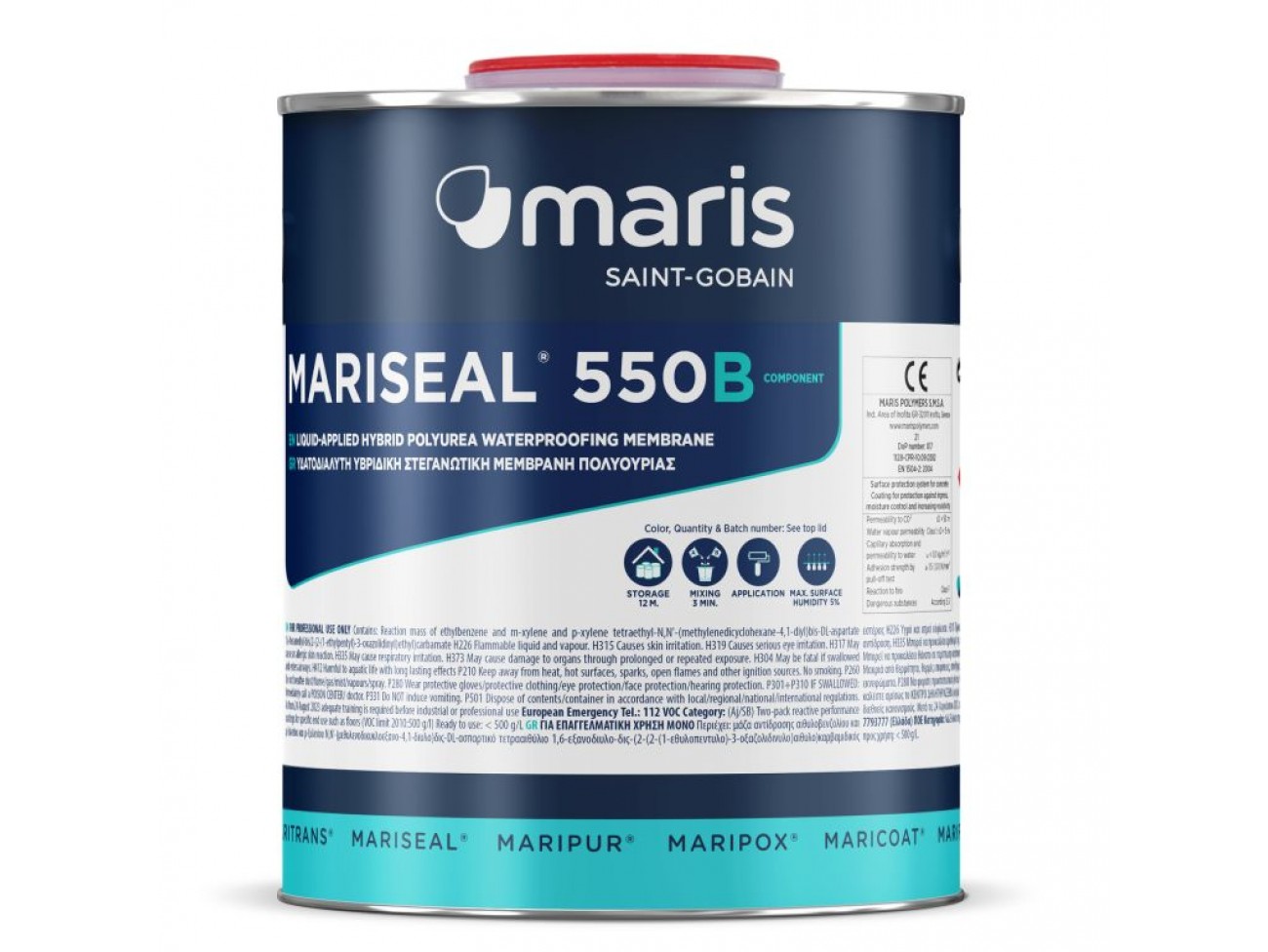 MARIS POLYMERS MARISEAL 550 ΛΕΥΚΟ 22kg (A+B) Υγρή στεγανωτική μεμβράνη ...