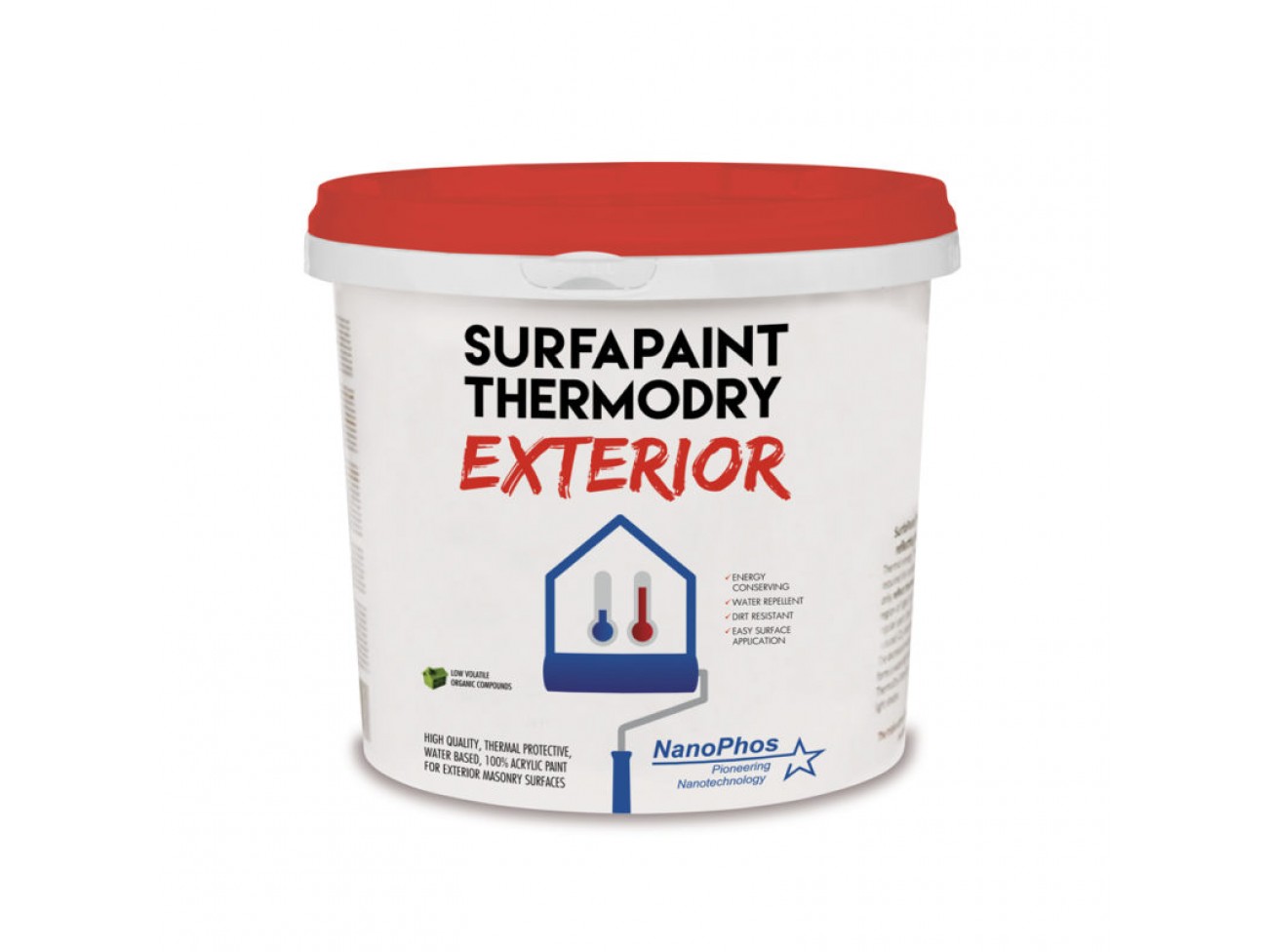 NANOPHOS - SURFAPAINT THERMODRY EXTERIOR - Θερμοπροστατευτικό ακρυλικό ...